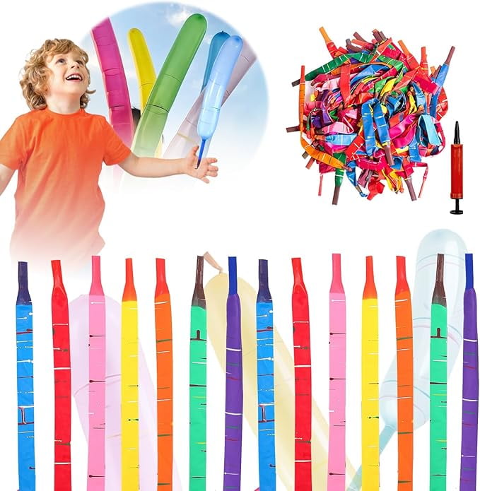 Rocket Balloon 100-Piece Bundle with Air Pump - 40" Flying Balloons for ...