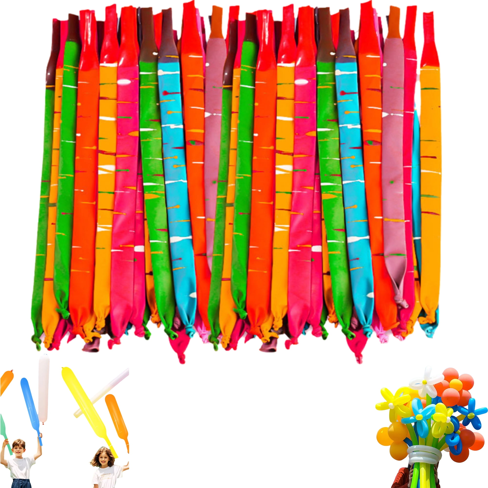 Rocket Balloons 30/50/100-Pack with Pump, 40-Inch Whistling Flying ...