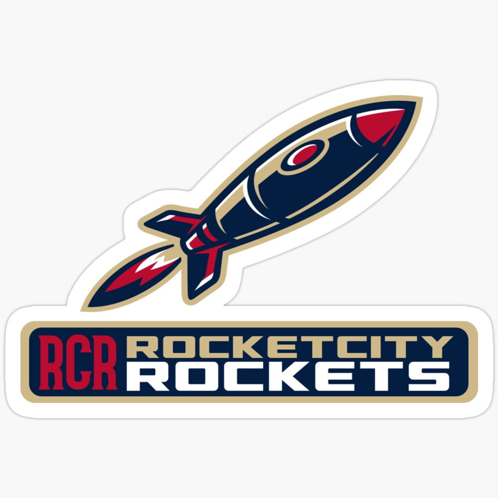 Rocket City Rockets Fan Gear - Block Sticker Phone Decal Water Bottle ...