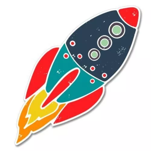 Rocket Color Car Sticker Phone Decal Water Bottle Stickers Car Decals ...