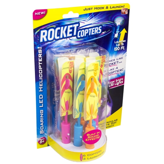 Rocket Copters LED Light Shooting Sky Kids Shooter Launcher, 120ft., 9 ...