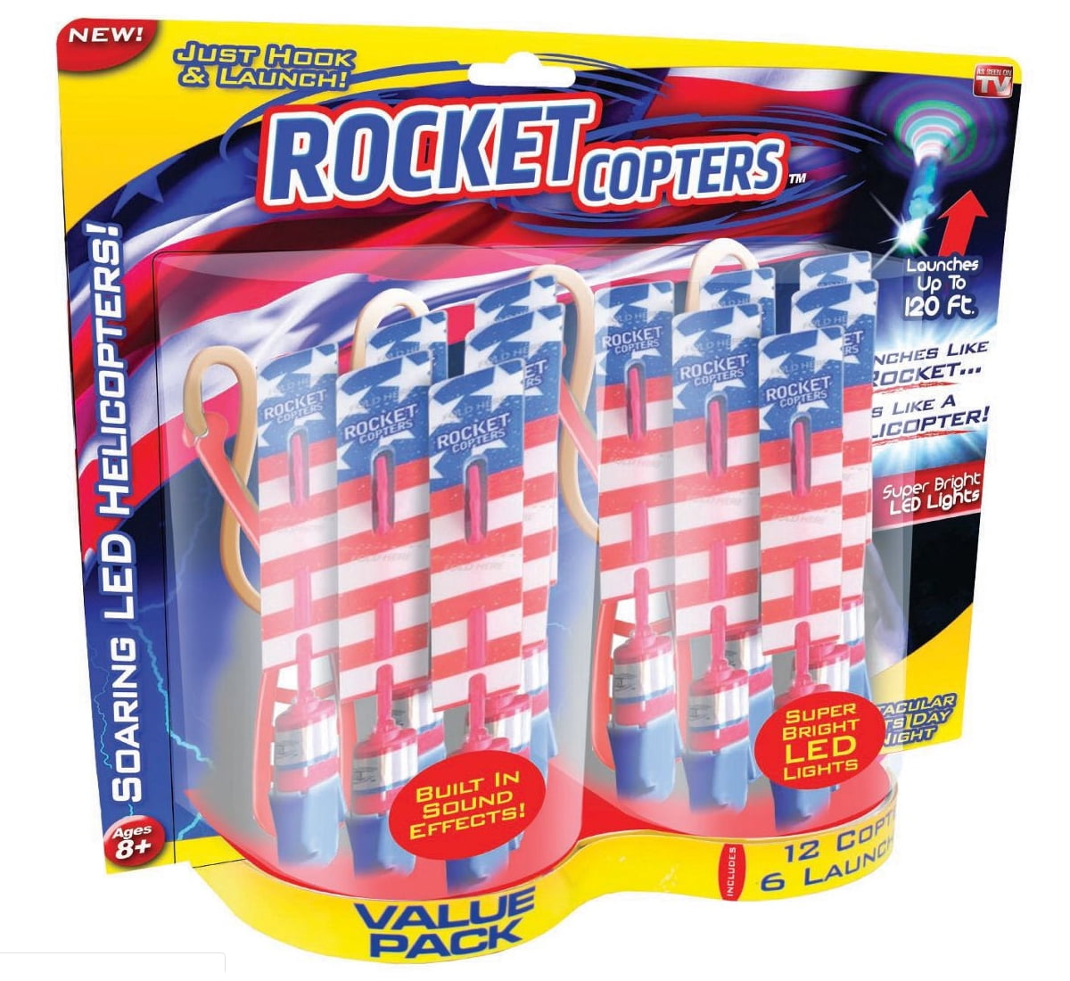 Rocket Copters Slingshot LED Helicopters - Walmart.com