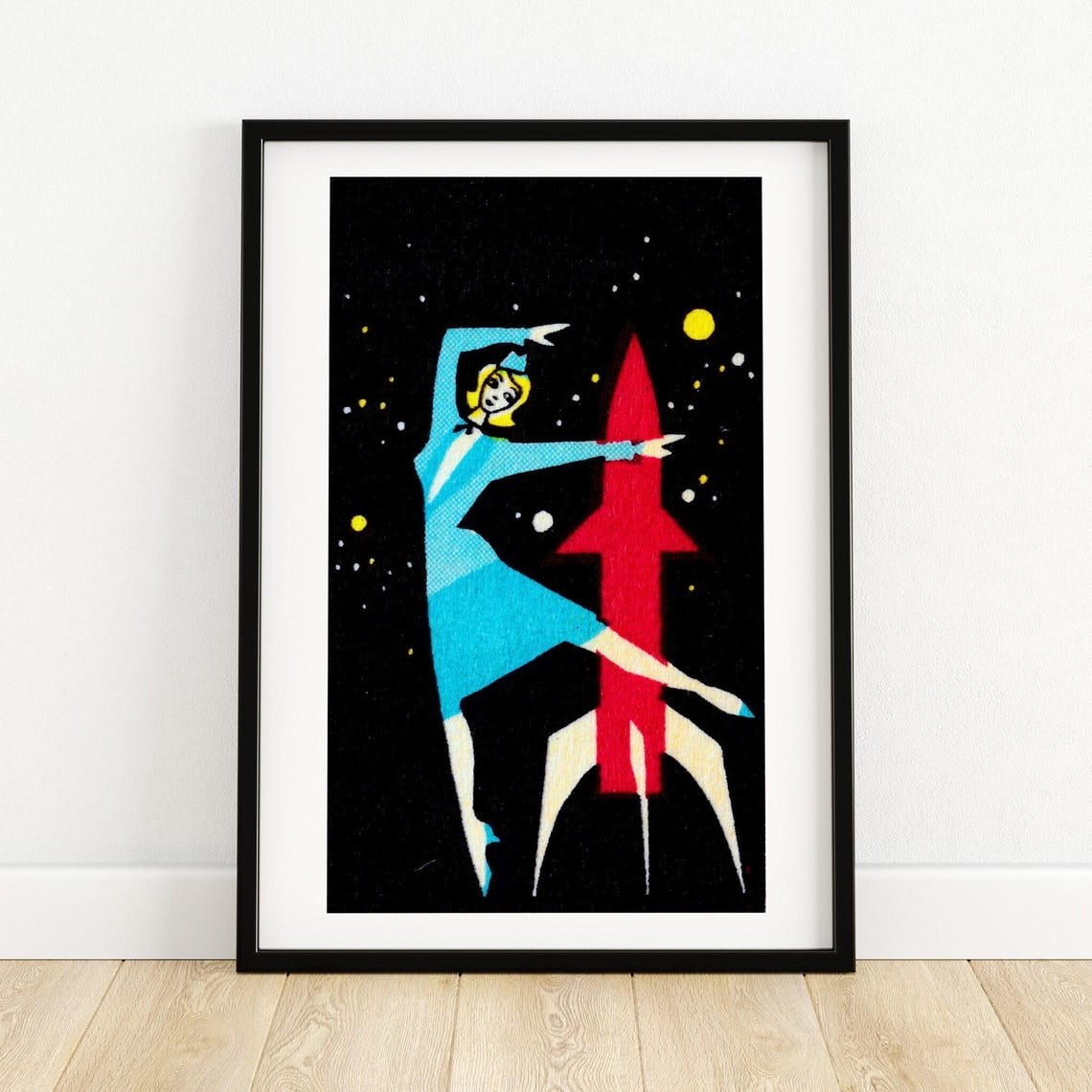 Rocket Dancer - Matchbox Print - Aesthetic Wall Art - Vintage Eastern ...