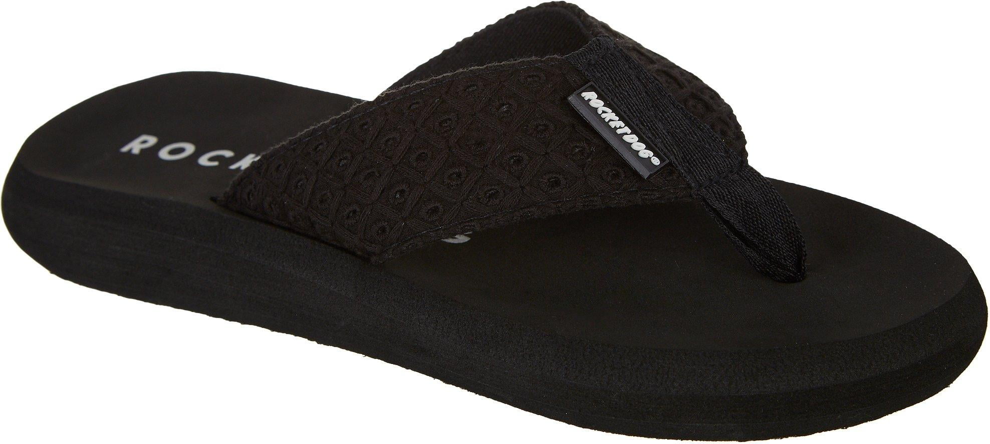 Rocket Dog Womens Kingsley Flip Flops 9 Black - Walmart.com