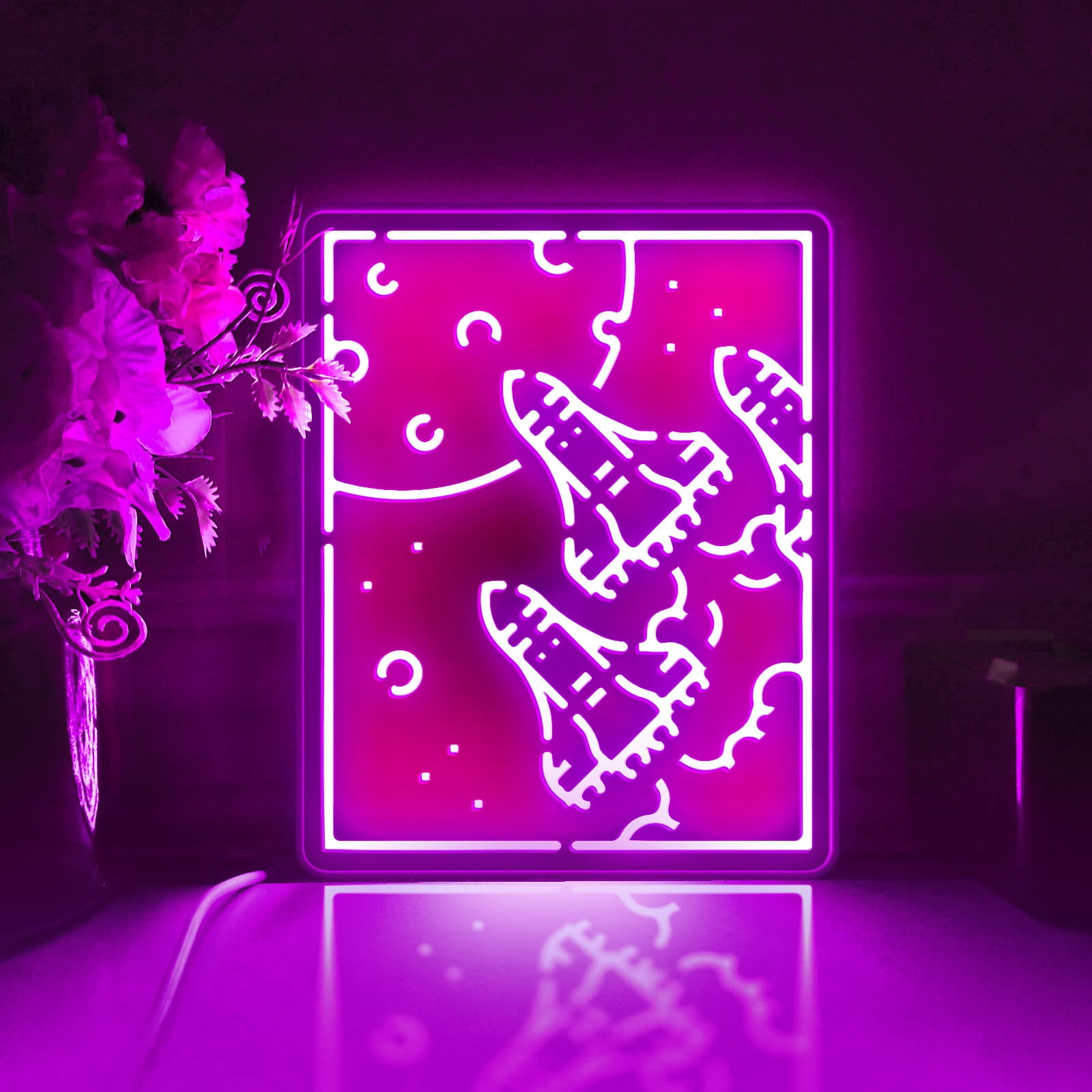 Rocket Flight Led Light Box, Dimmable Neon-Like Light Signs USB Power ...