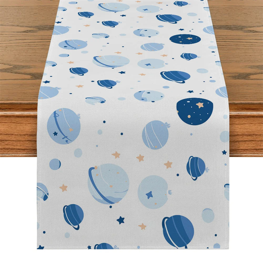 Rocket Galaxy Table Flag l Theme Sailing Table Runner Home Kitchen ...