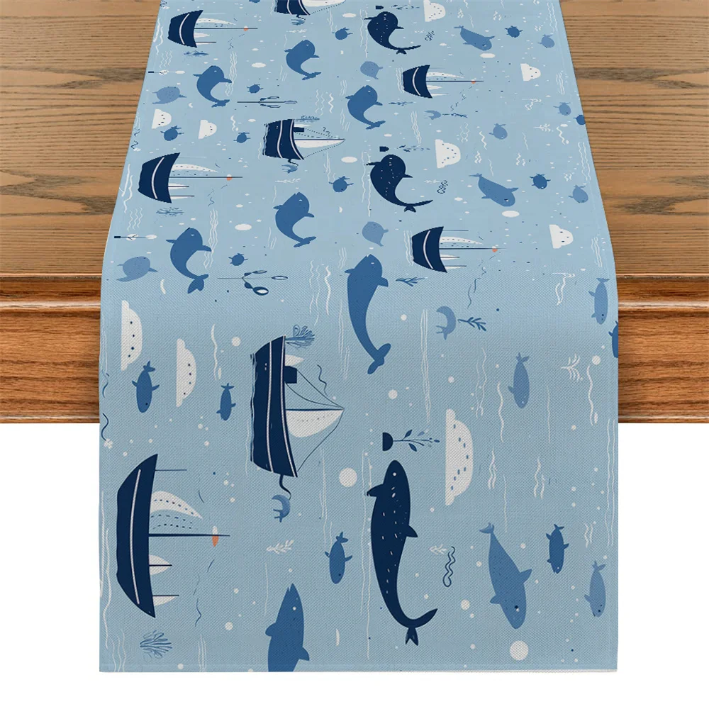 Rocket Galaxy Table Flag l Theme Sailing Table Runner Home Kitchen ...