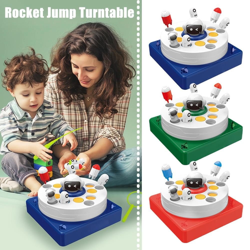 Rocket Jump Toy, Turntable Bouncing Rocket Toy Set, Rocket Launch Toys ...