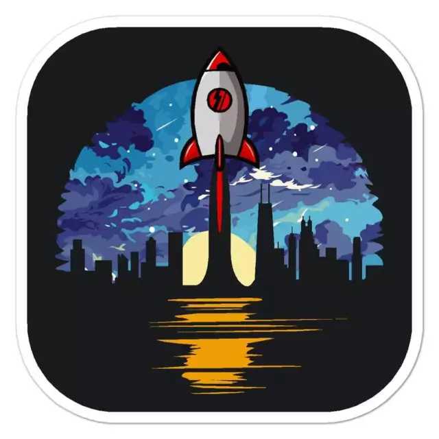 Rocket Launch Sticker Indoor Outdoor Phone Decal Water Bottle Stickers ...