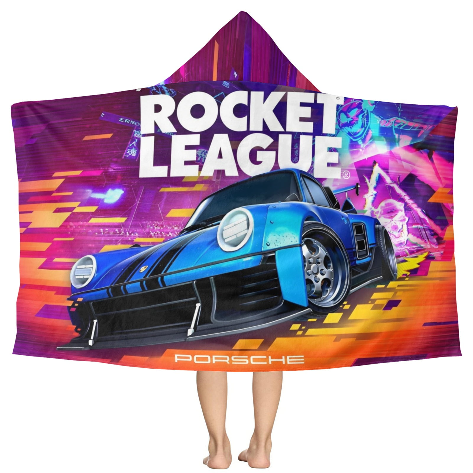 Rocket League Pattern Beach Poncho - Microfiber - Towel - Kids ...