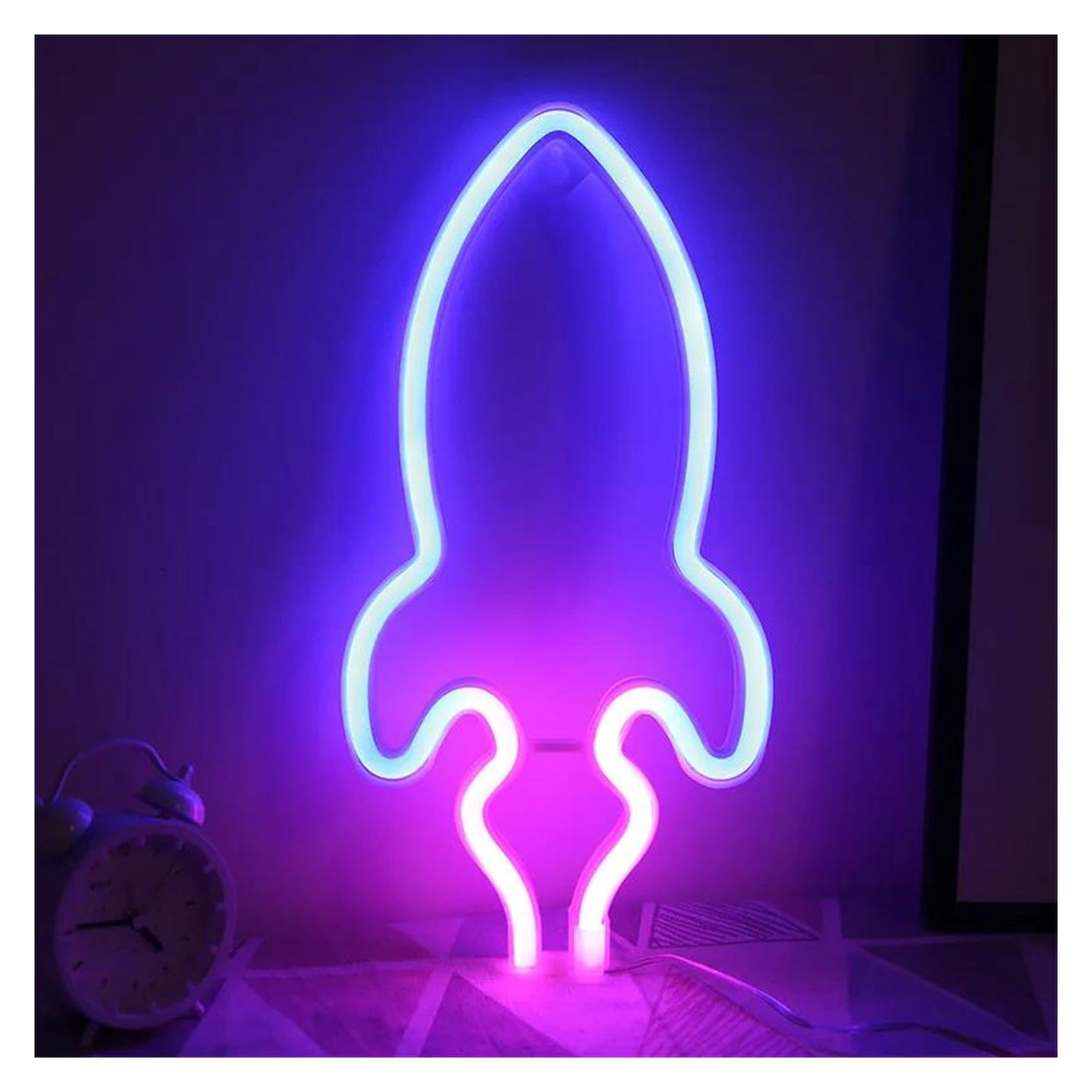 Rocket Neon Sign LED Space Neon Signs For Kids Space Game Room Neon ...