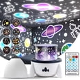 DAYBETTER Rocket Star Projector for Kids, 360 Rotating Galaxy Projector ...