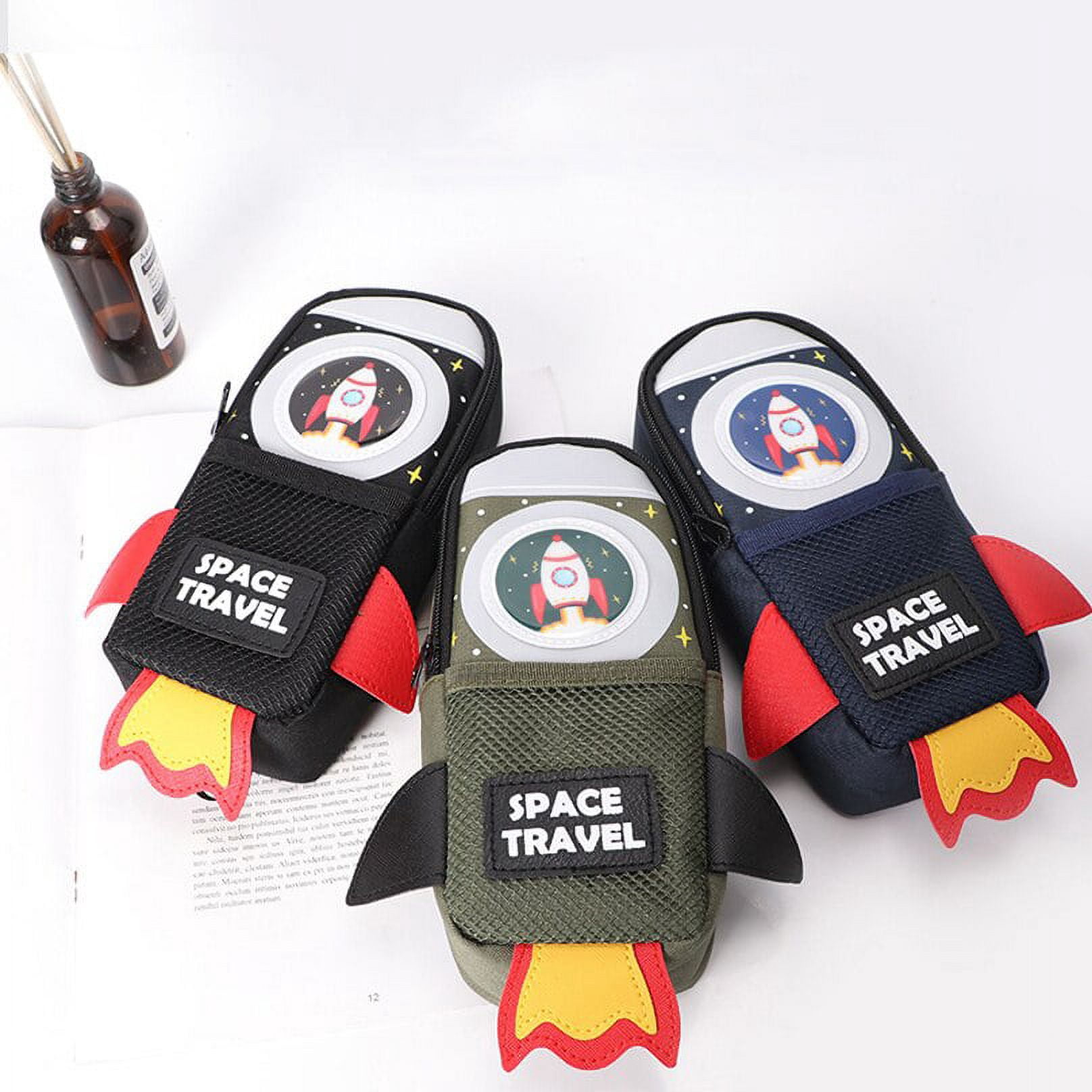 Rocket Pencil Case Large Capacity Pencil Box Kawaii Stationery Estuche ...