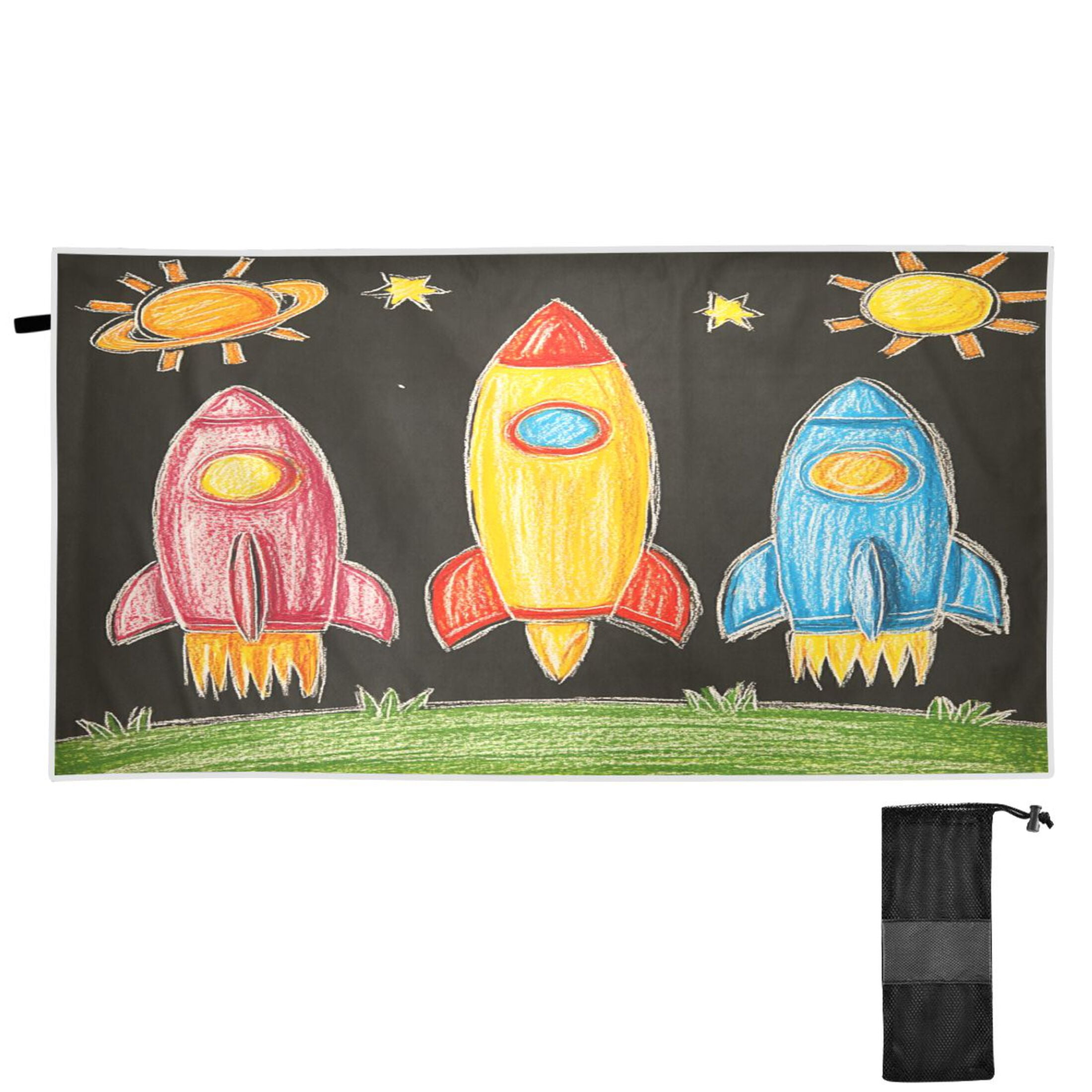 Rocket Quick Dry Sand Resistant Beach Towel 71x31in Lightweight for ...