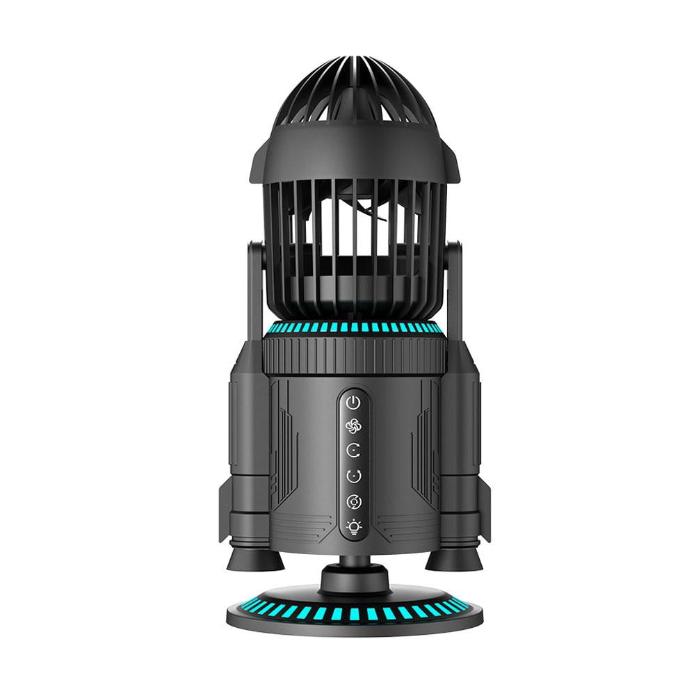 Rocket RGB Desk Fan with Light Spray Three-Gear Rapid Cooling ...