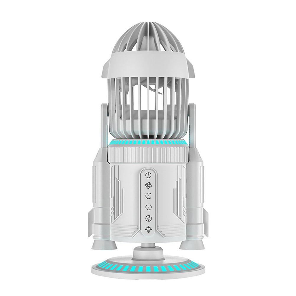 Rocket RGB Desk Fan with Light Spray Three-Gear Rapid Cooling ...