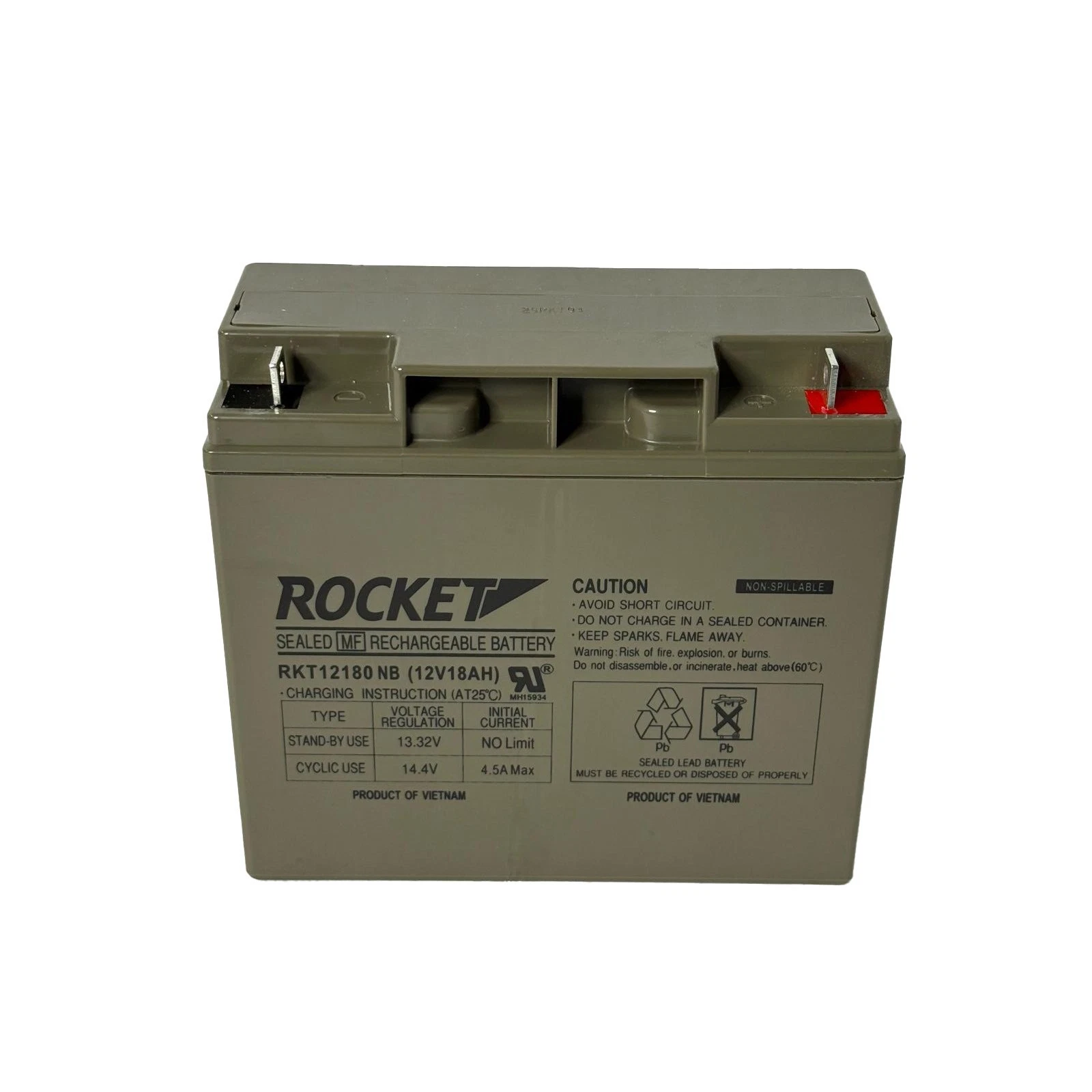 Rocket RKT12180 NB Rechargeable Battery – Comparable to 12V 18Ah SLA ...