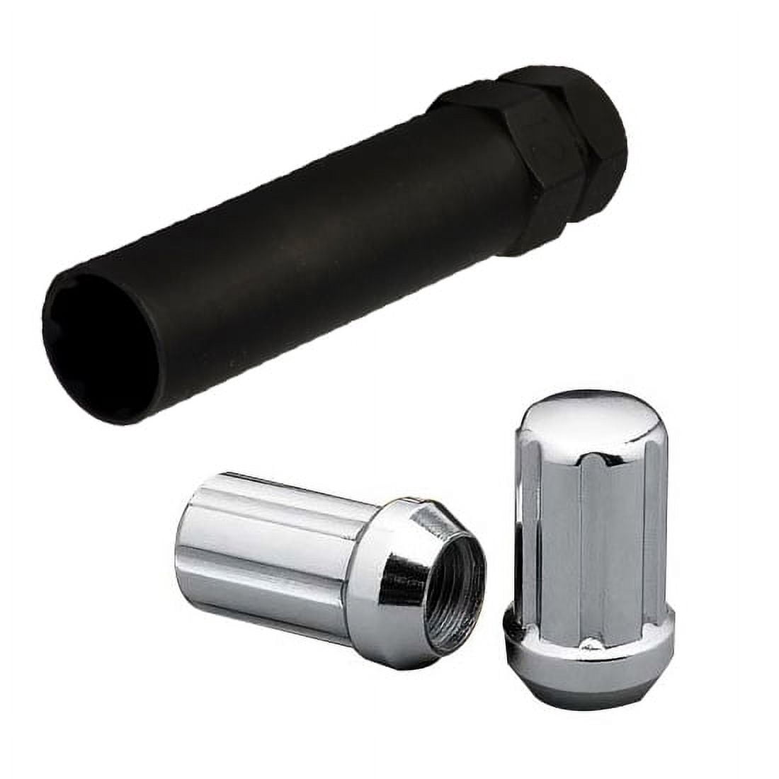 Rocket Racing Wheels Chrome Spline Drive Lugs & Socket, 7/16"-20 ...