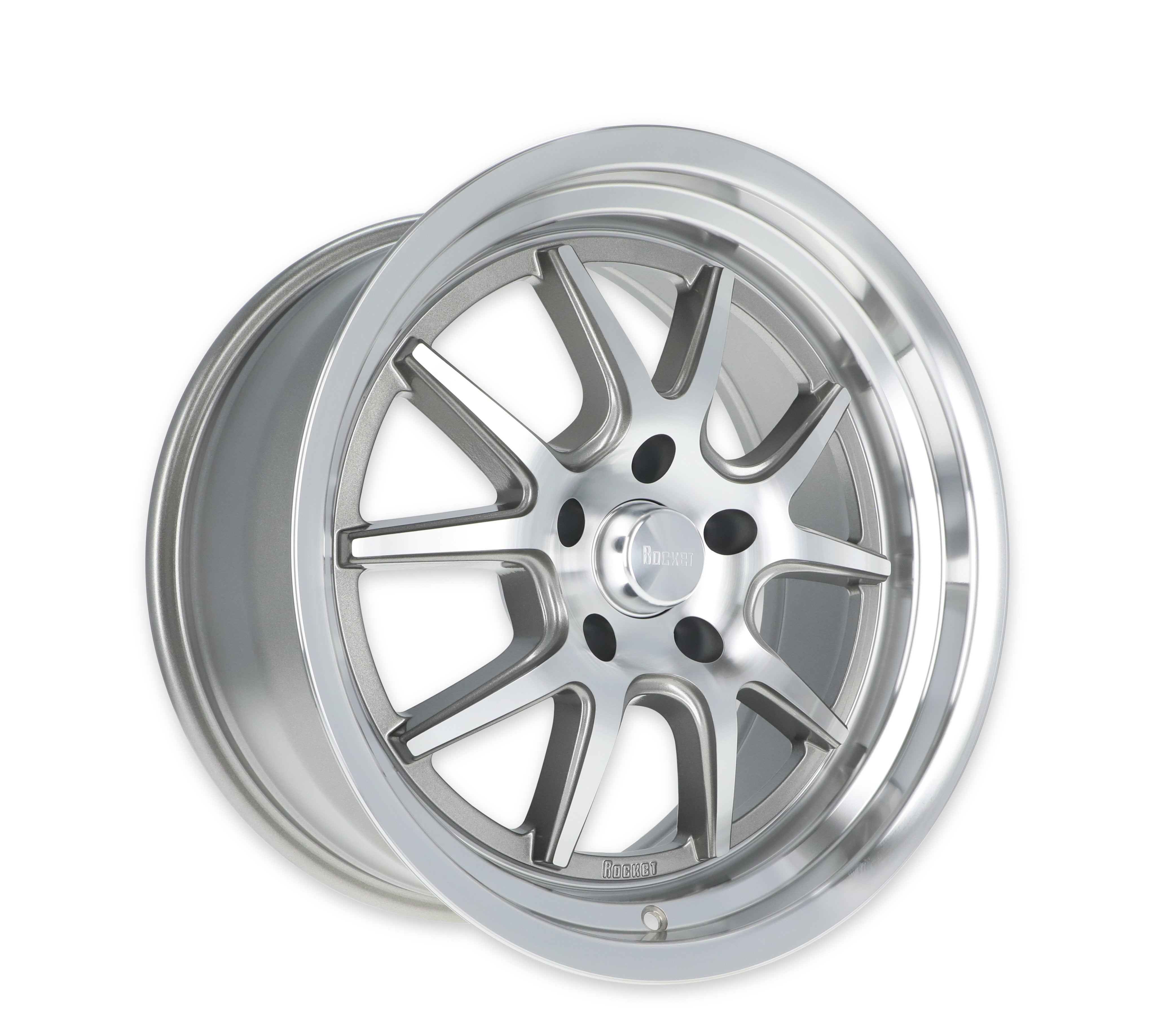Rocket Racing Wheels TTR19-896155 18x9 Attack Machined 5x4.75 5.5 bs ...