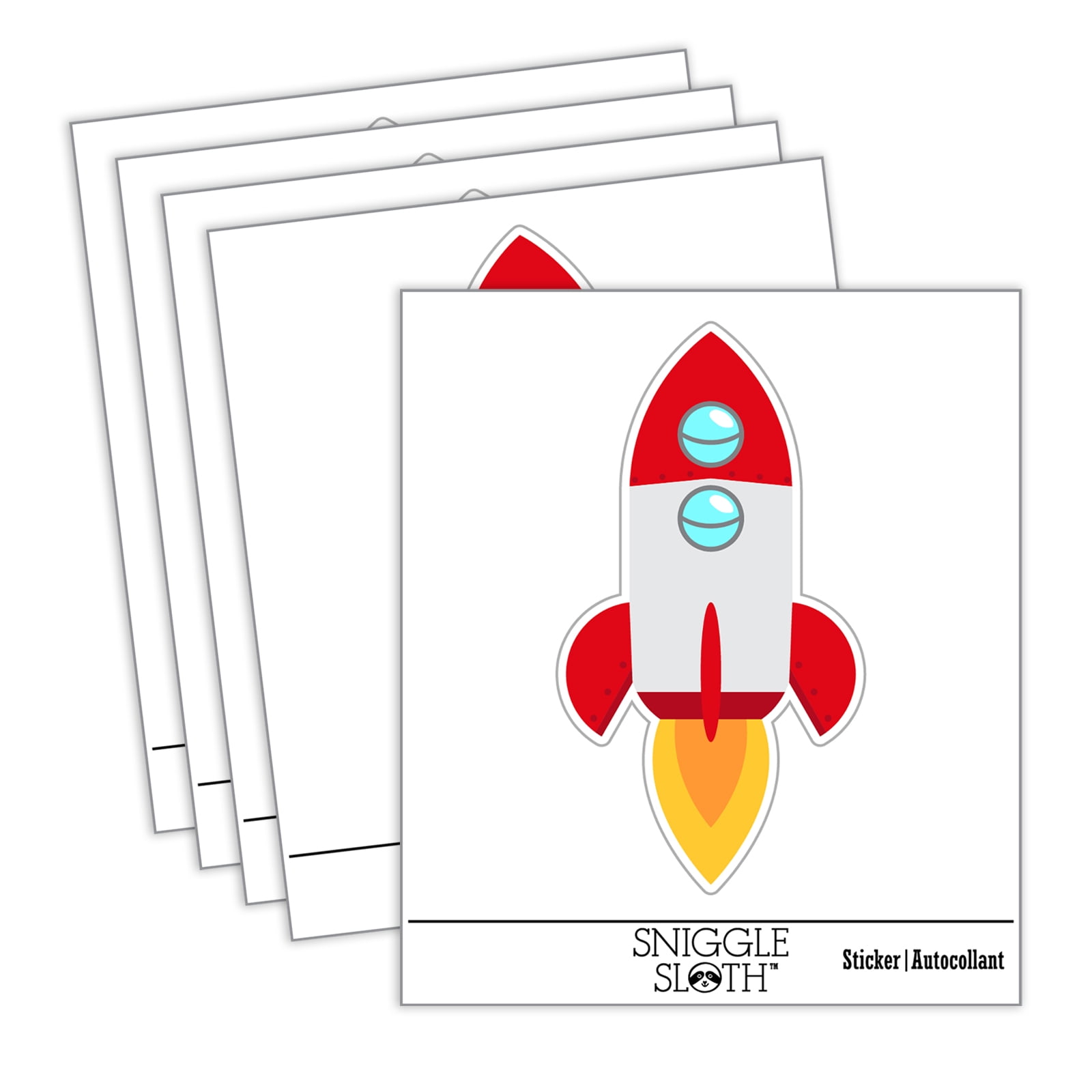 Rocket Ship Doodle Car Window Bumper Water Bottle Phone Tablet Laptop ...