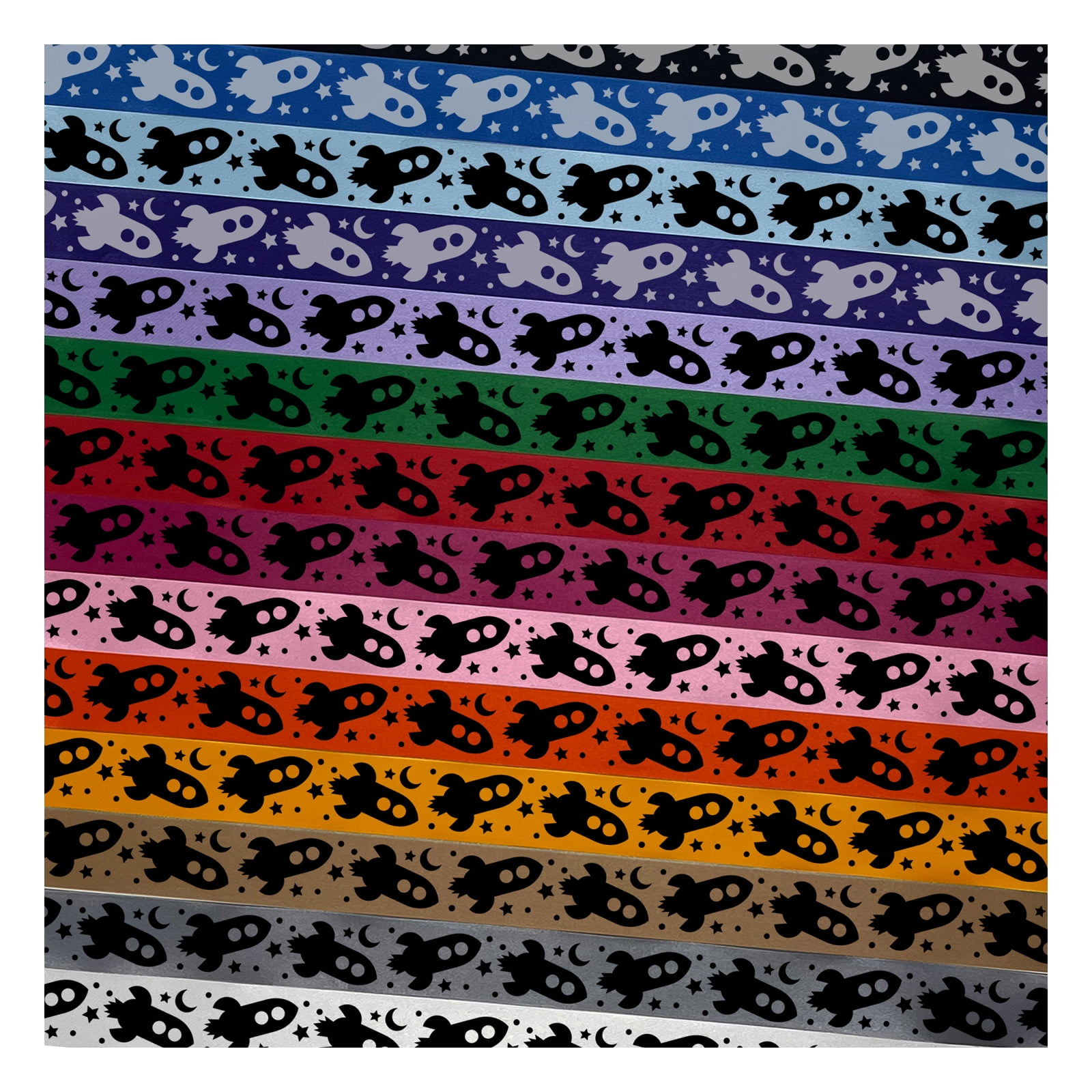 Rocket Ship Doodle Satin Ribbon for Gift Wrapping Bows Craft DIY ...