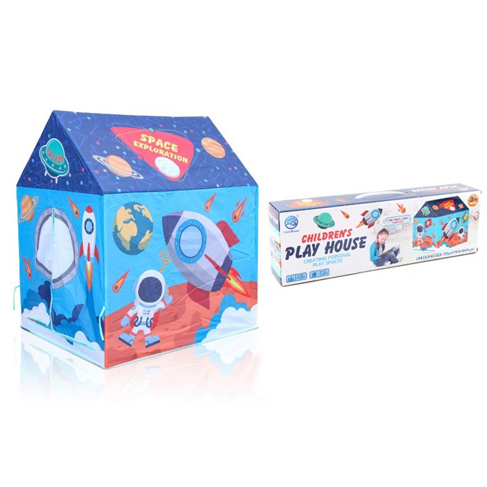 Rocket Ship Play Tent for 1-3 Years, DIY Children's Playhouse with ...