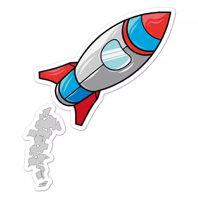 Rocket Ship Sticker Indoor Outdoor Phone Decal Water Bottle Stickers ...