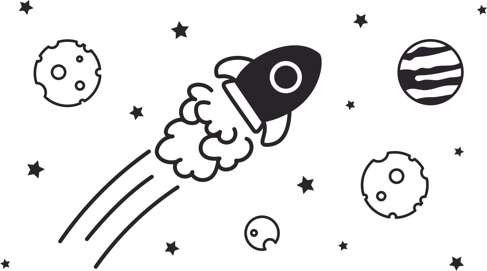 Rocket Space Ship Celestial Bodies Planets Astronomy Asteroid Stars ...
