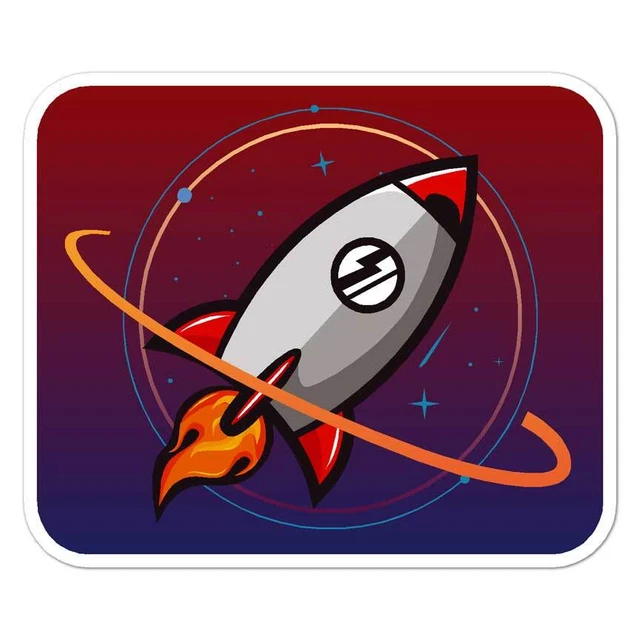 Rocket Space Ship Sticker Indoor Outdoor Phone Decal Water Bottle ...