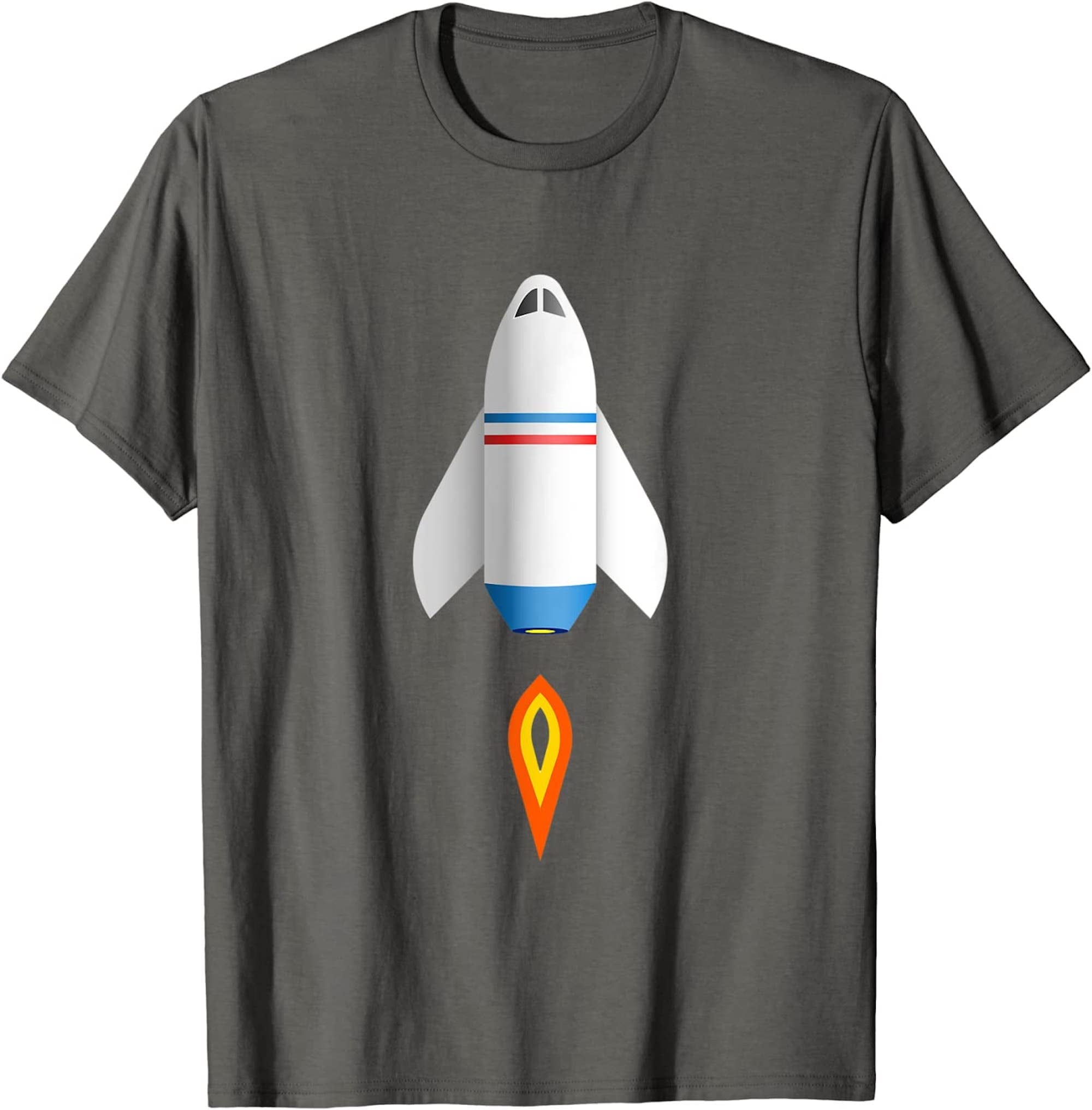 Rocket Spaceship Starship Shuttle Airplane Flying into Space T-Shirt ...