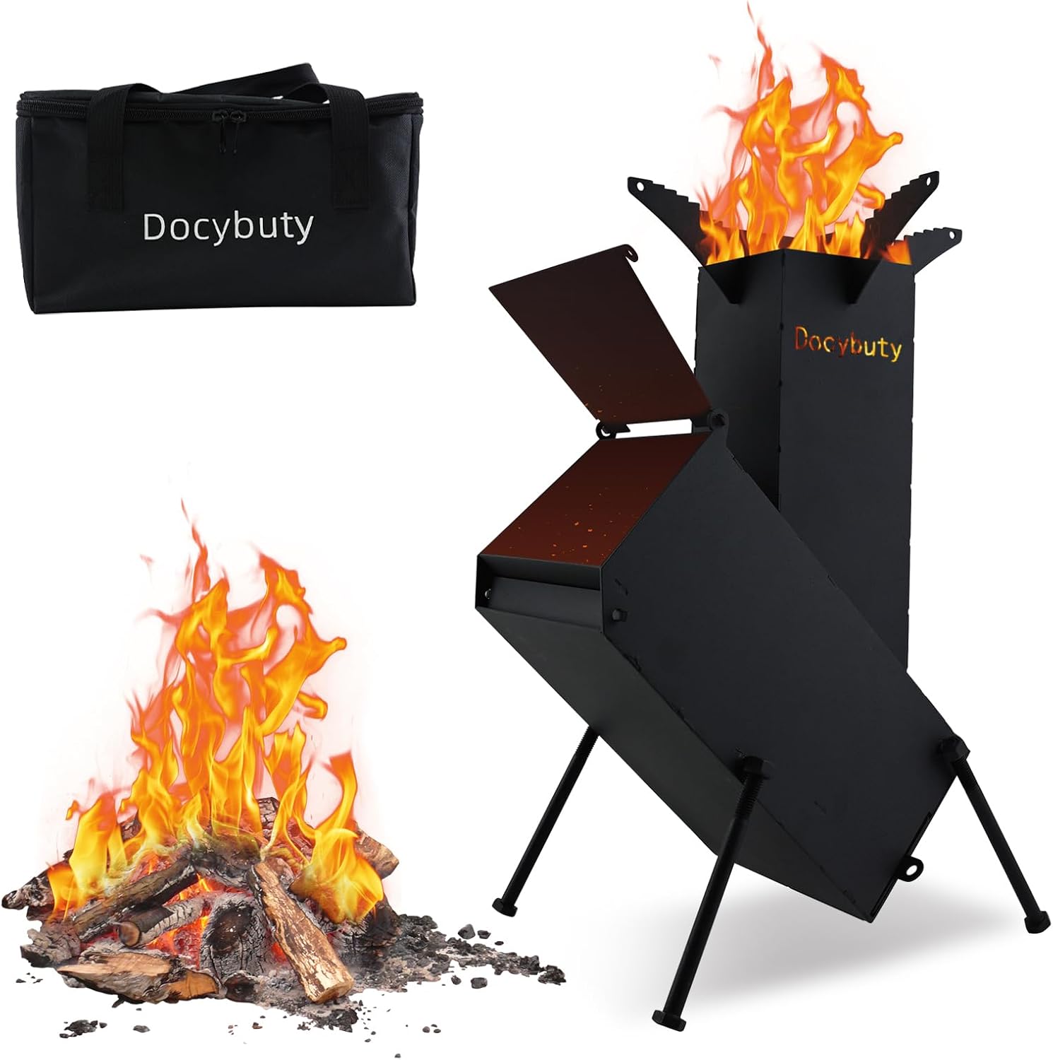 Rocket Stove Wood Burning Camp Stove Rocket Stove for Cooking Portable ...