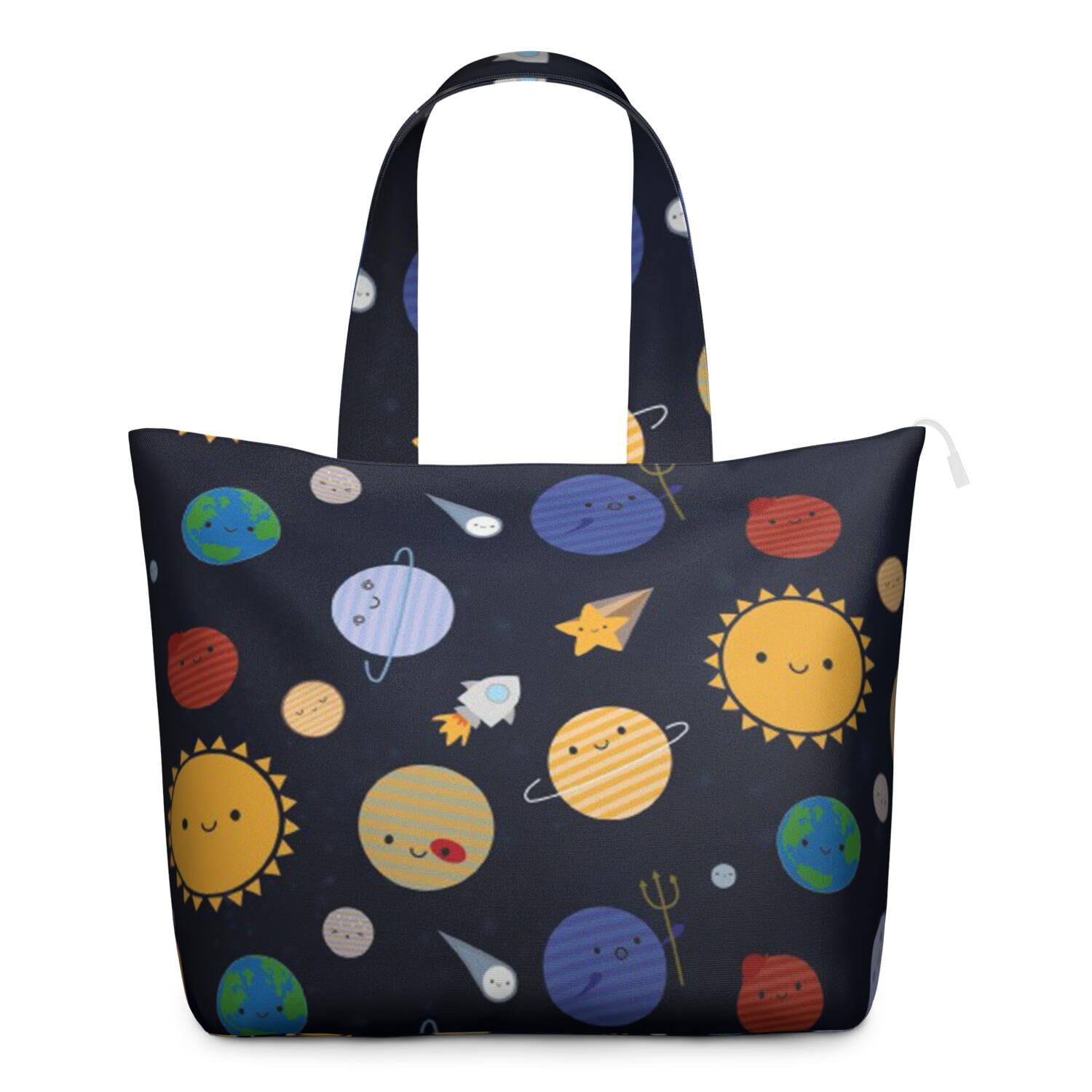 Rocket Themed Weekender Bag - Spacious Carry-On Tote with Secure Zipper ...