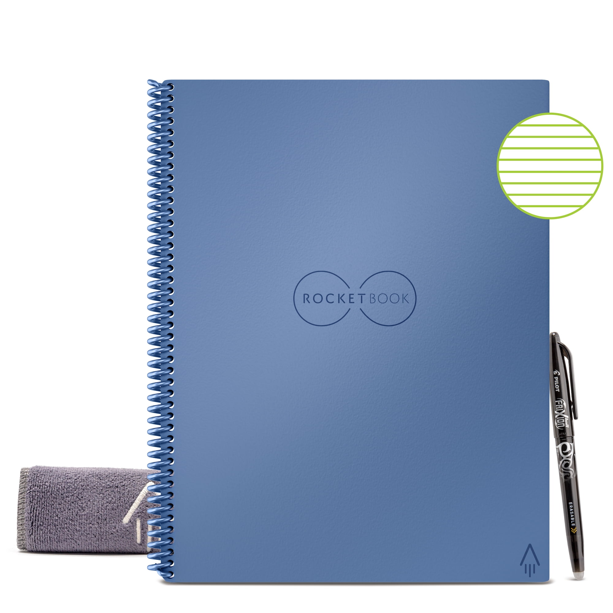 Rocketbook Core Digital Reusable Spiral Notebook, Cobalt, Letter Size ...