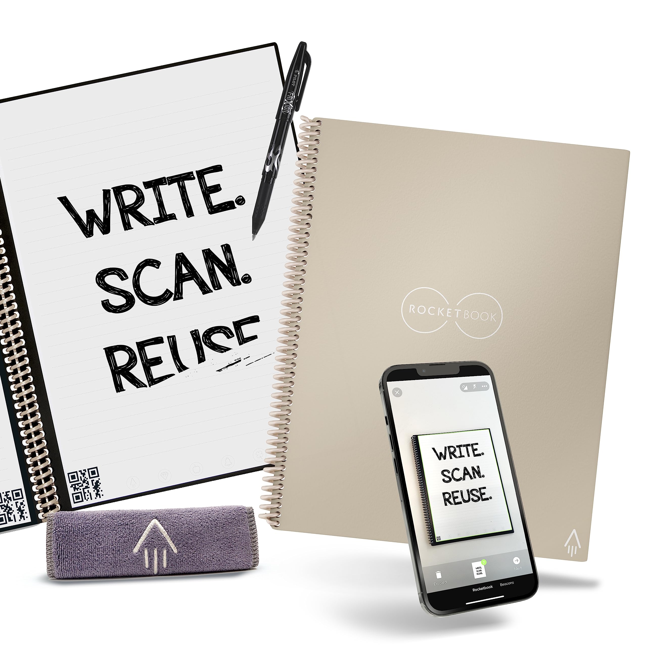 Rocketbook Core Reusable Smart Notebook | Innovative, Eco-Friendly ...