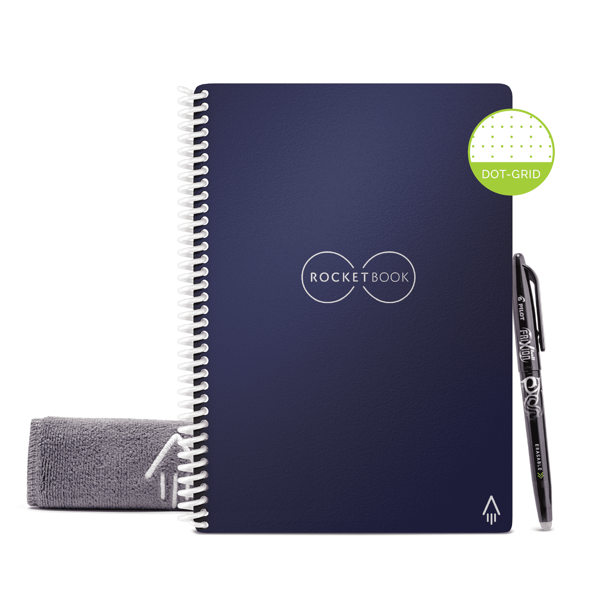 Rocketbook Core Smart Notebook, Dot-Grid, 36 Pages, 6"x8.8", Blue ...