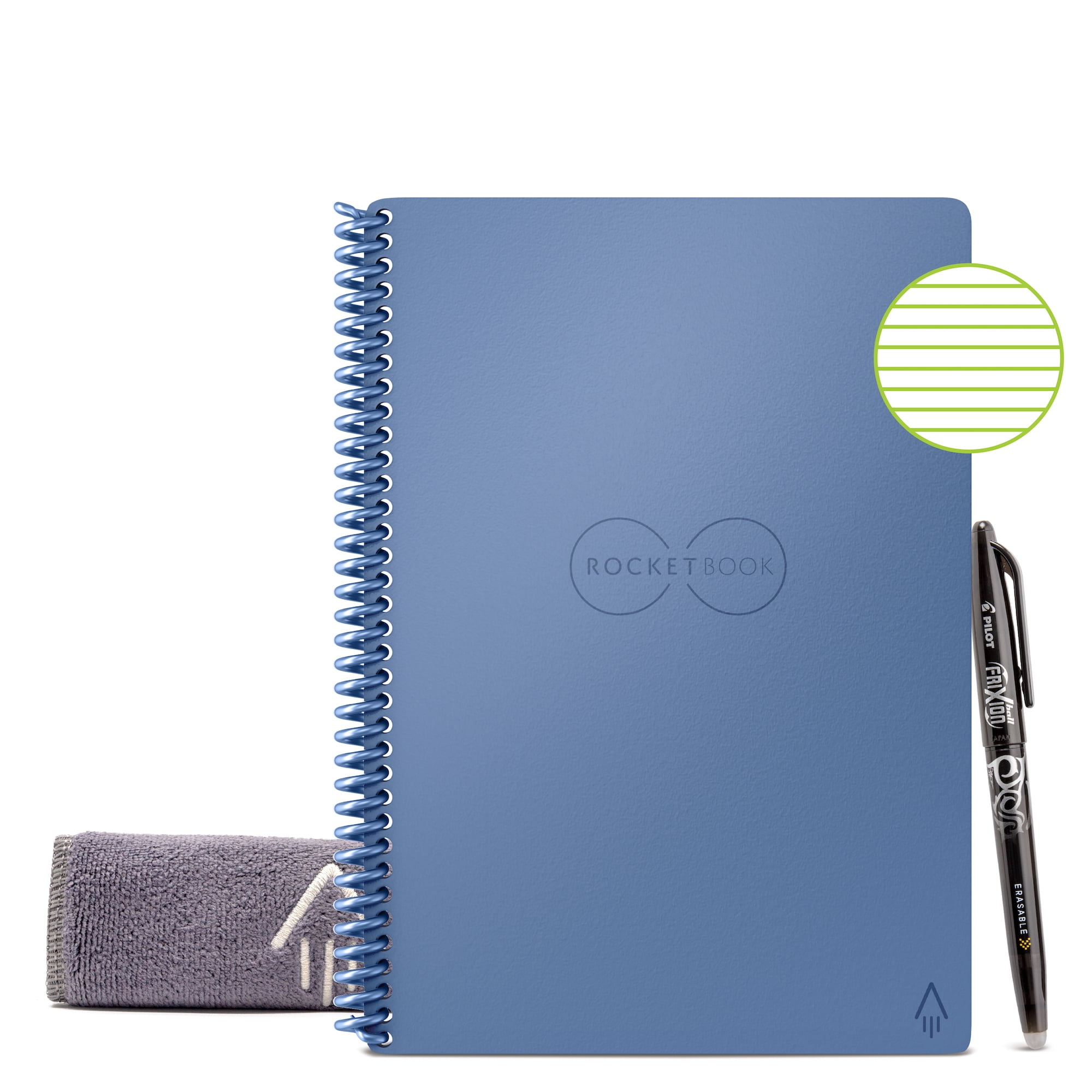 Rocketbook Core Smart Reusable Spiral Notebook, Cobalt, Executive Size ...