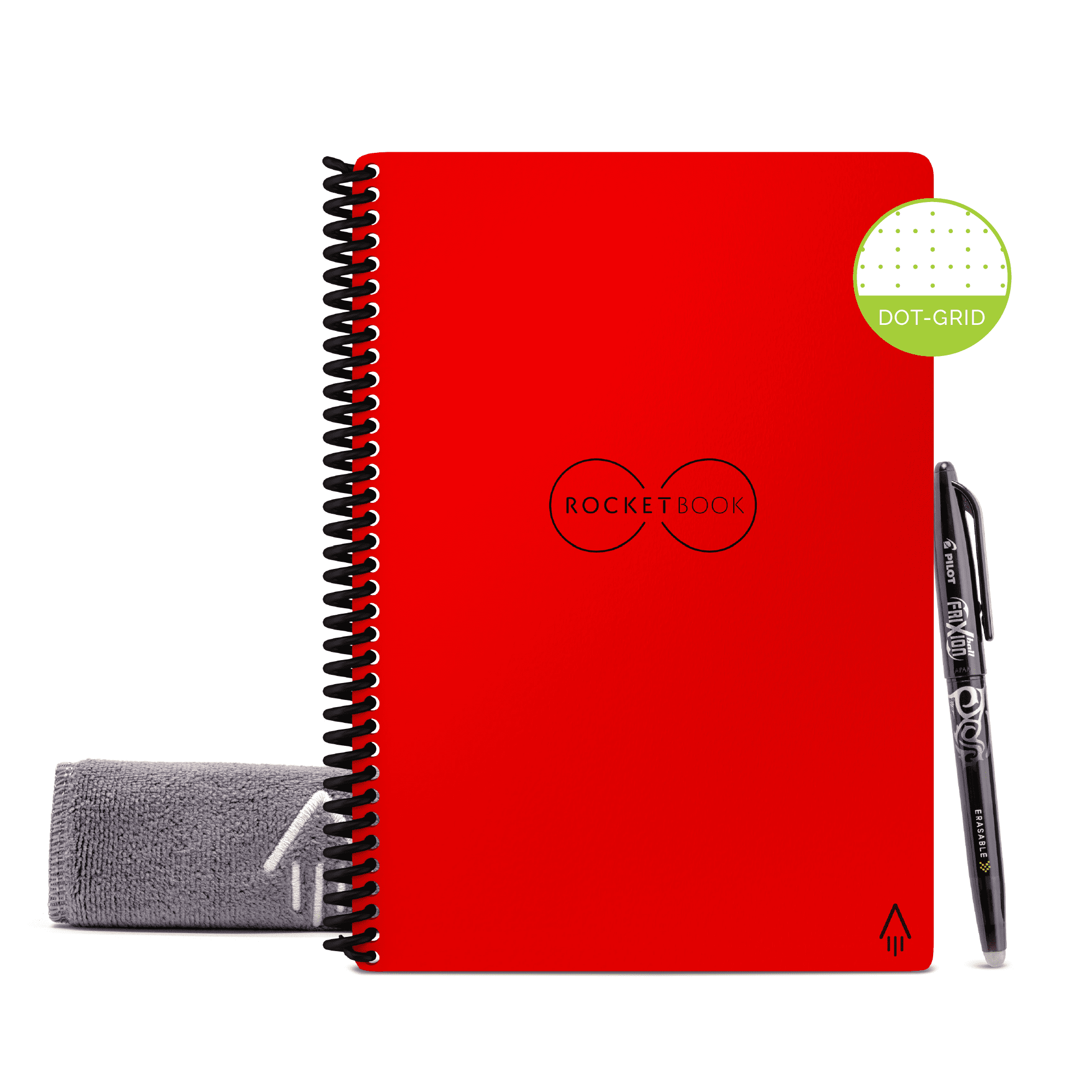 Rocketbook Everlast Smart Notebook, Dot-Grid, 36 Pages, 6"x8.8", Red ...
