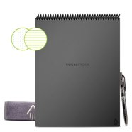 Rocketbook Flip Smart Reusable Spiral Notepad, Black, Executive Size ...