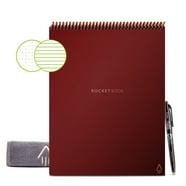Rocketbook Flip Smart Reusable Spiral Notepad, Black, Executive Size ...