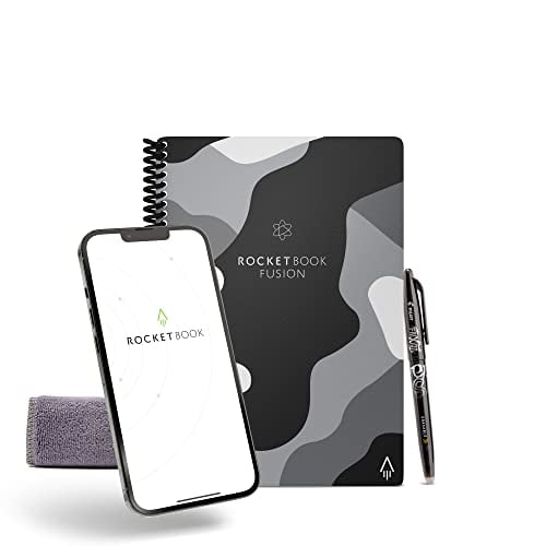 Rocketbook Fusion Smart Reusable Notebook - Calendar, To-Do Lists, and ...