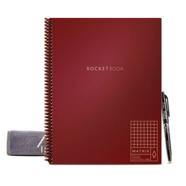 Rocketbook Flip Smart Reusable Spiral Notepad, Black, Executive Size ...