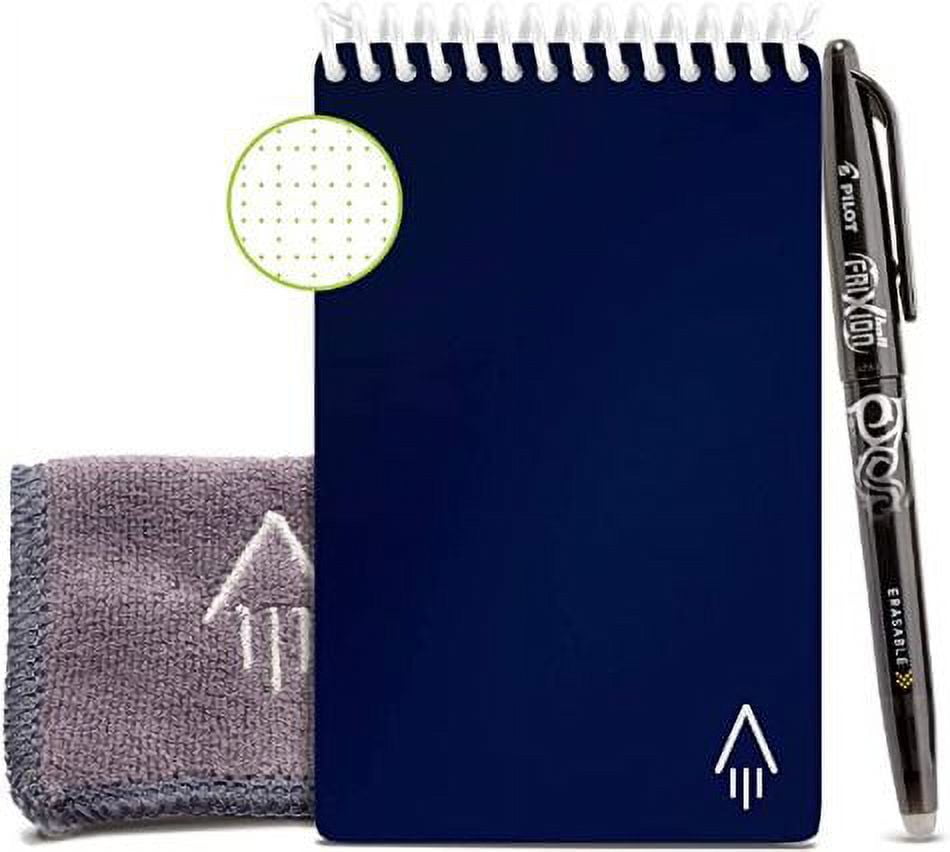 Rocketbook Mini Smart Reusable Spiral Notepad, Blue, Mini Size Eco ...