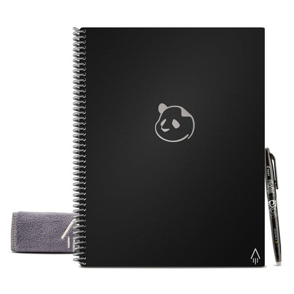 Rocketbook Reusable Smart Panda Planner, Undated - Black - Letter Size ...