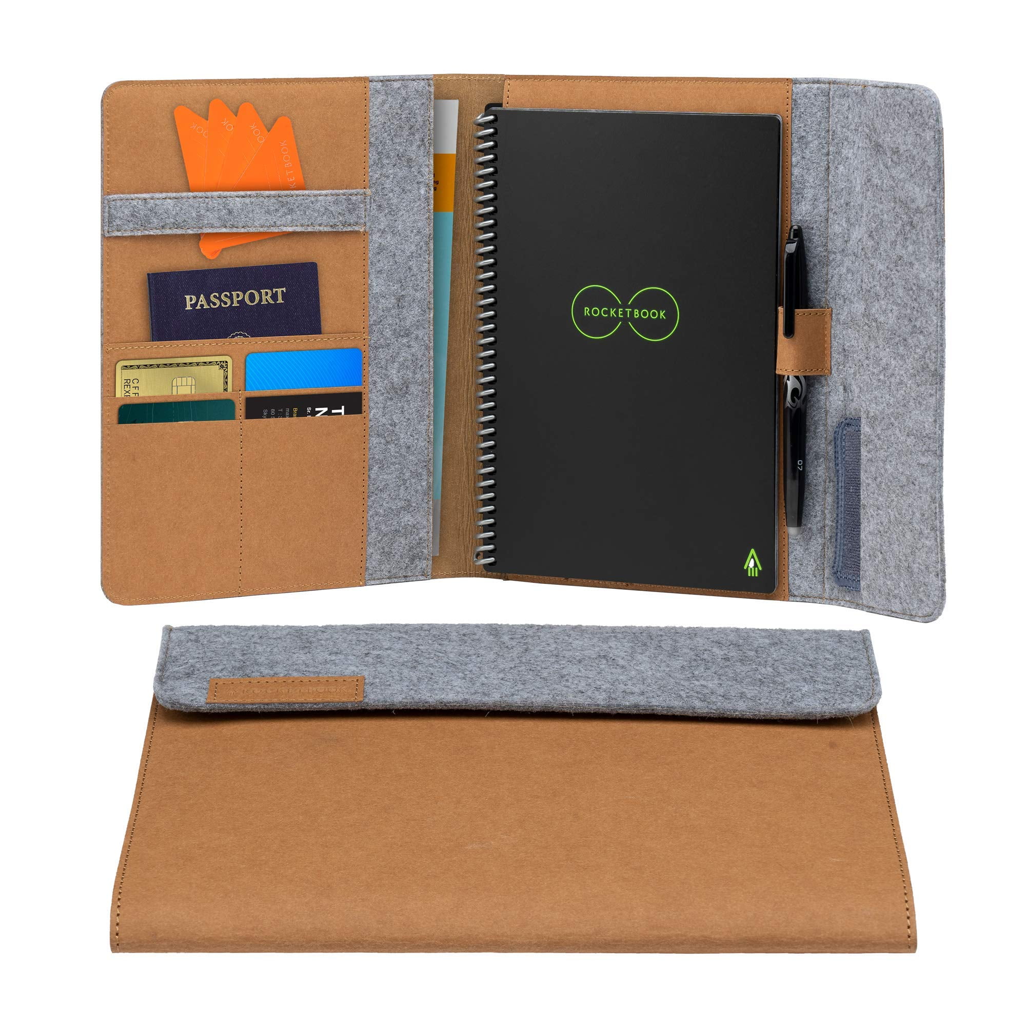Rocketbook Smart Notebook Folio Cover - 100% Recyclable, Biodegradable ...