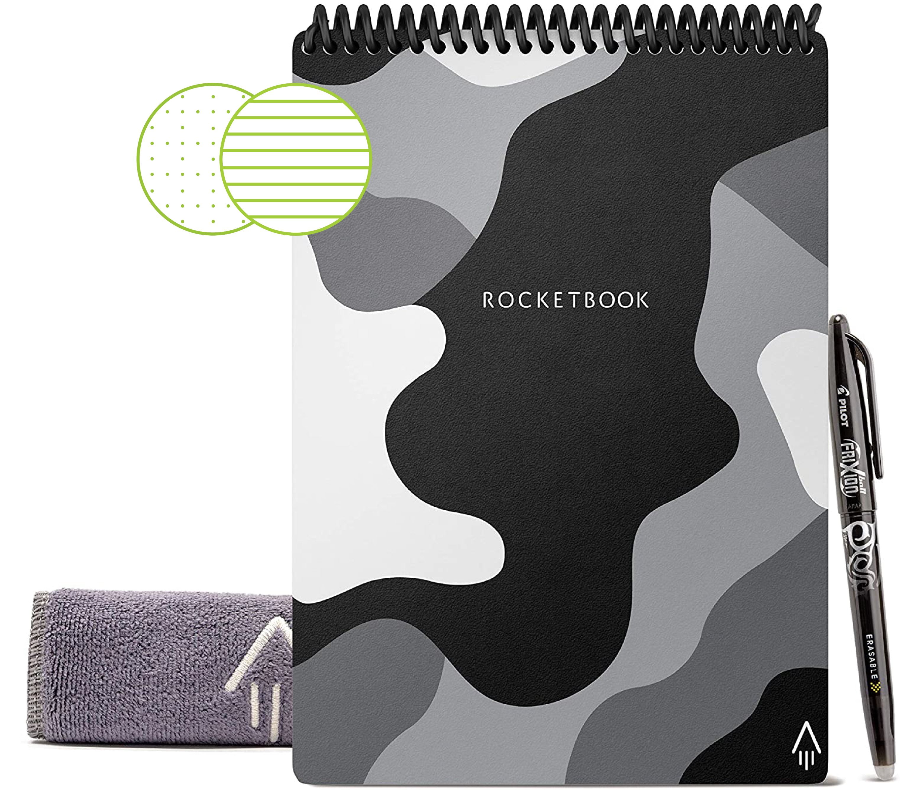 Rocketbook Flip Digital Reusable Notepad - Camo - Executive Size Eco ...