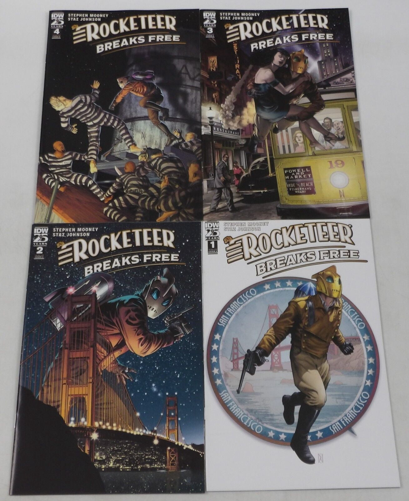 Rocketeer Breaks Free #1-4 VF/NM complete series Cover A Variants ; IDW ...