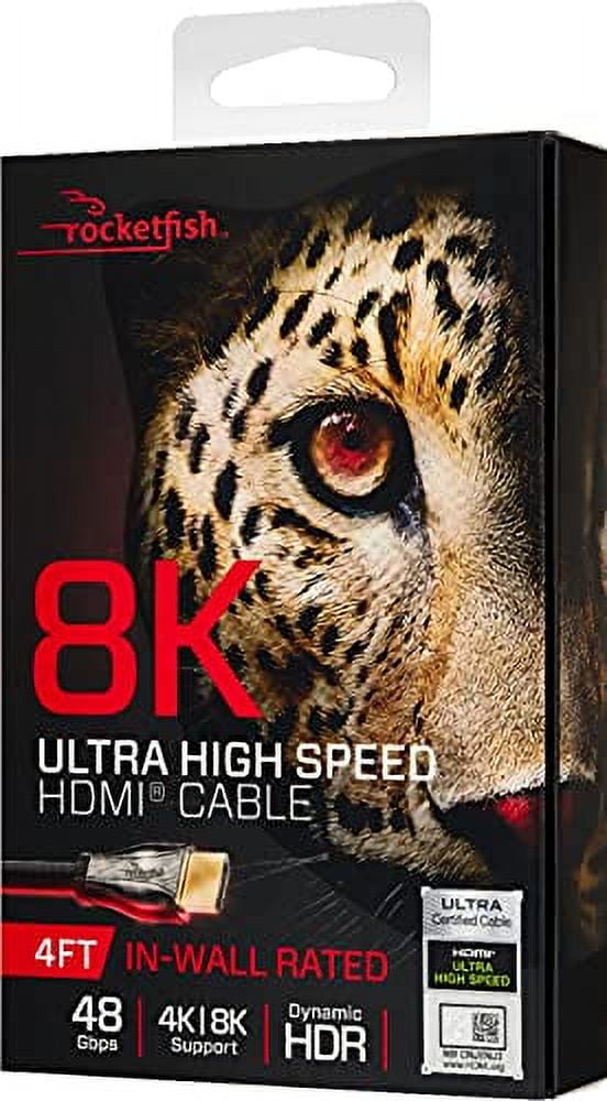 Rocketfish 8K Ultra High Speed HDMI Certified Cable (4) - Walmart.com