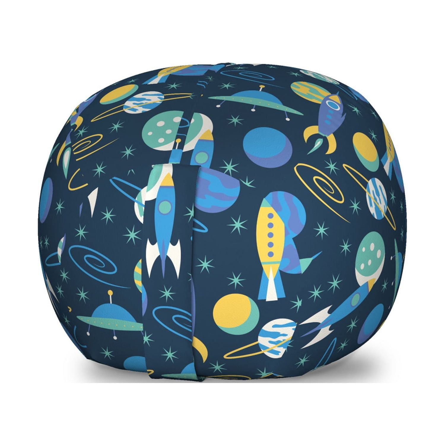Rockets Storage Toy Bag Chair, Planets Travel Transport Galaxy Stars ...