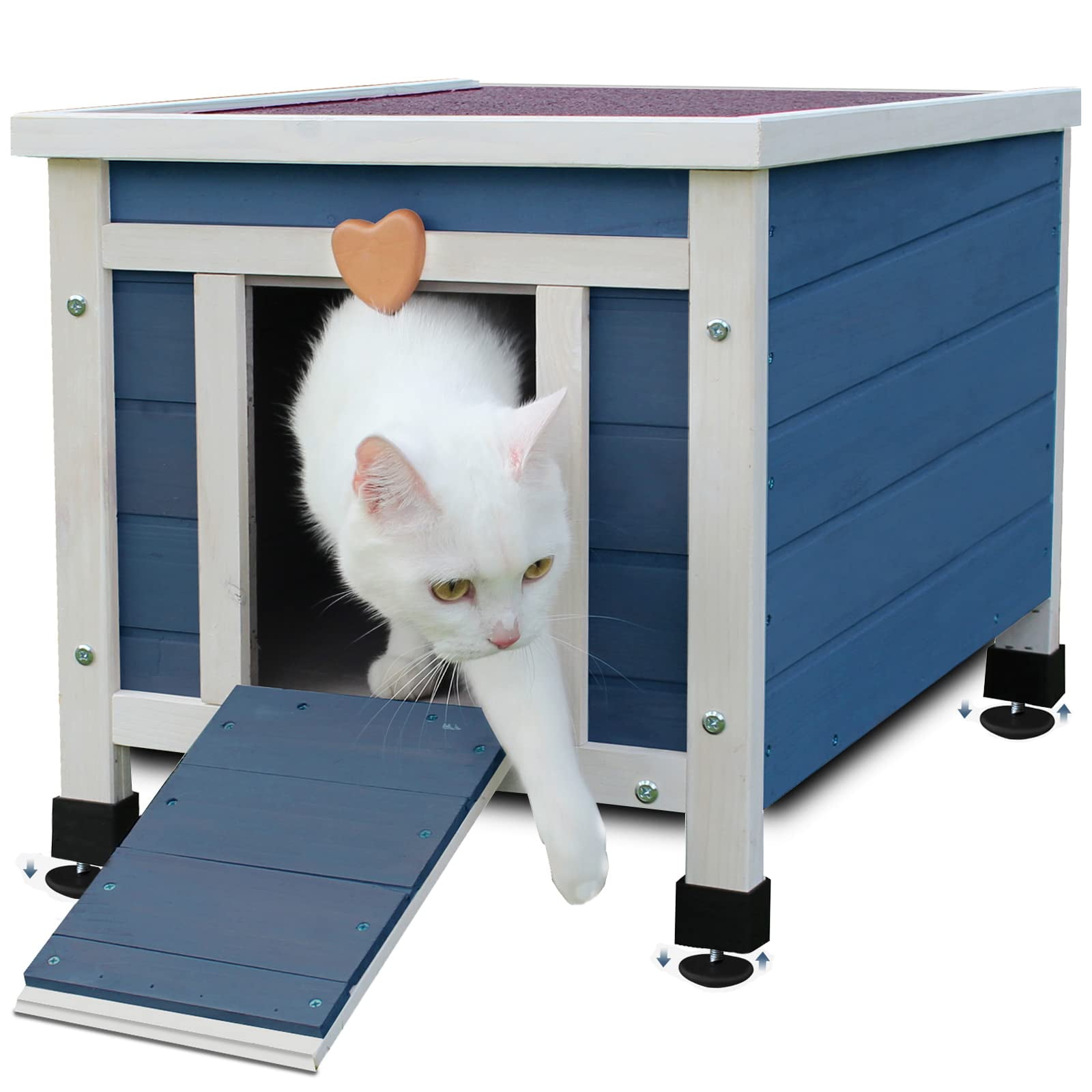 Rockever Cat House for Outdoor Cats, Feral Cat House Outdoor ...