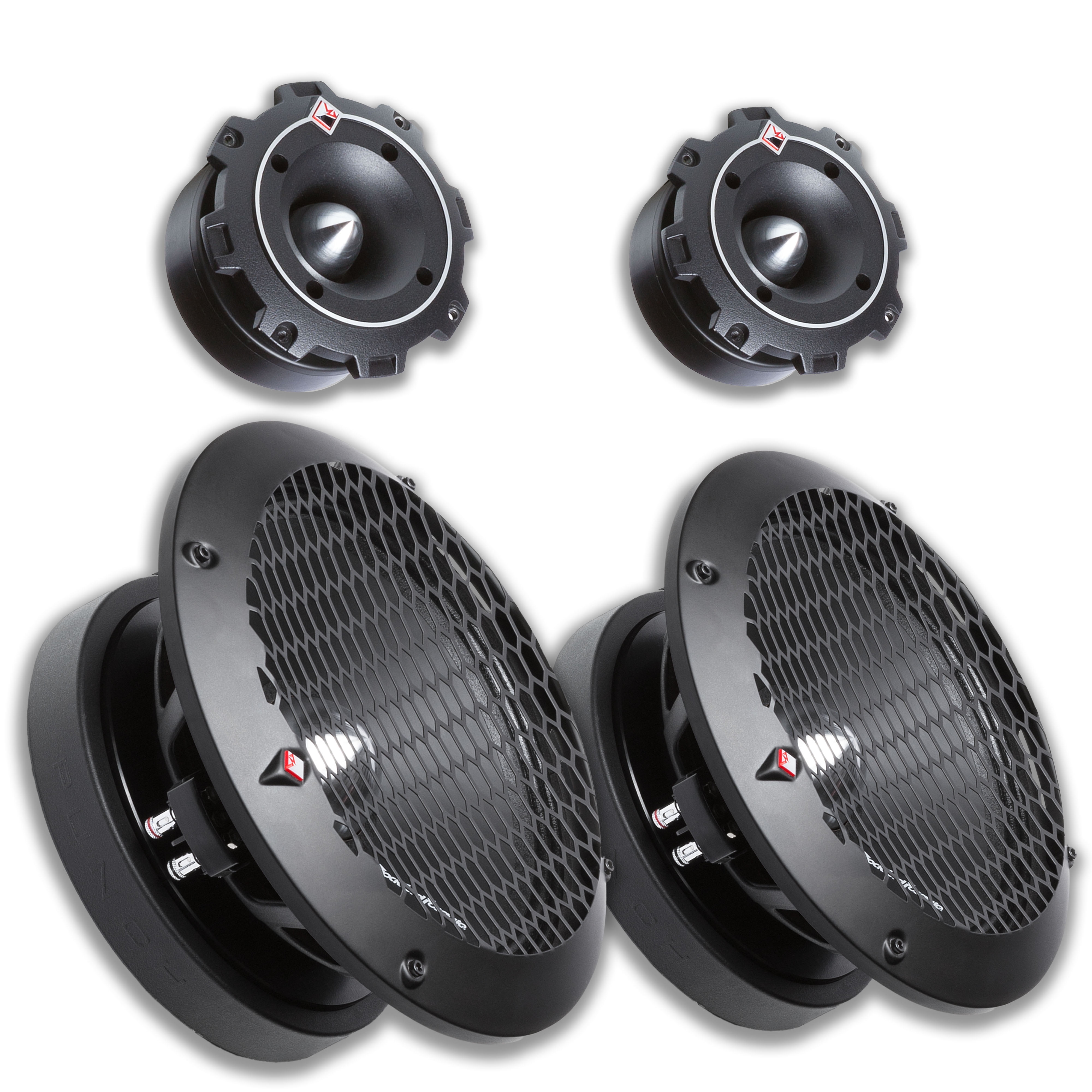 Rockford Fosgate Car Audio Pack 10 Midrange Speakers 1400W & 1 Tweeters ...